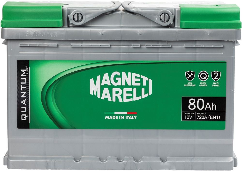 Magneti Marelli Batteria per auto 80AH 12V 720A EN1 per cassetta L3B ...