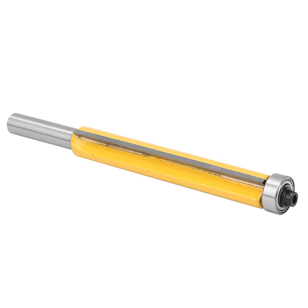 Fraise à bois à tige de 8 mm avec fraise à affleurer à roulement pour la coupe (8 x 12,7 x 76,2 ...