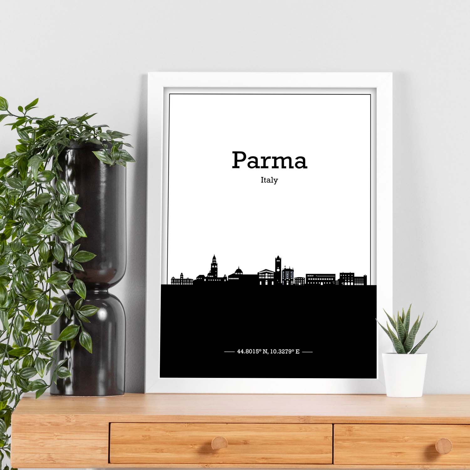 Poster Con Mapa De Parma Italia. Láminas Con Skyline De Ciudades De ...