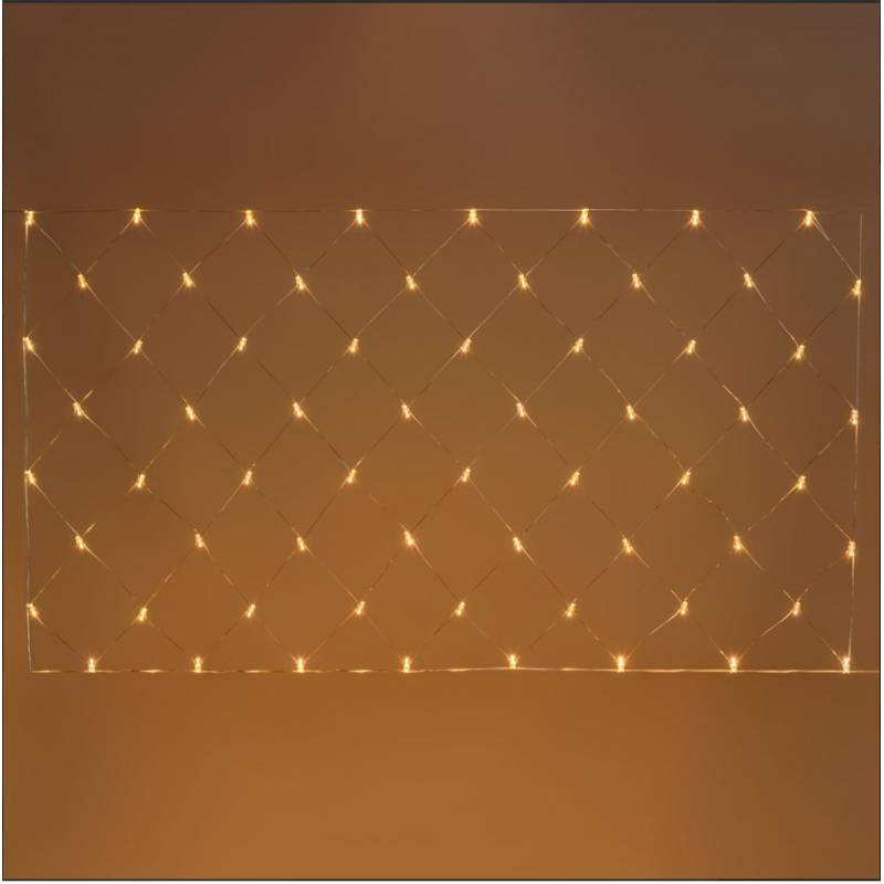 Filet lumineux raccordable 64 LED blanc chaud professionnelle 2MxH1M ...