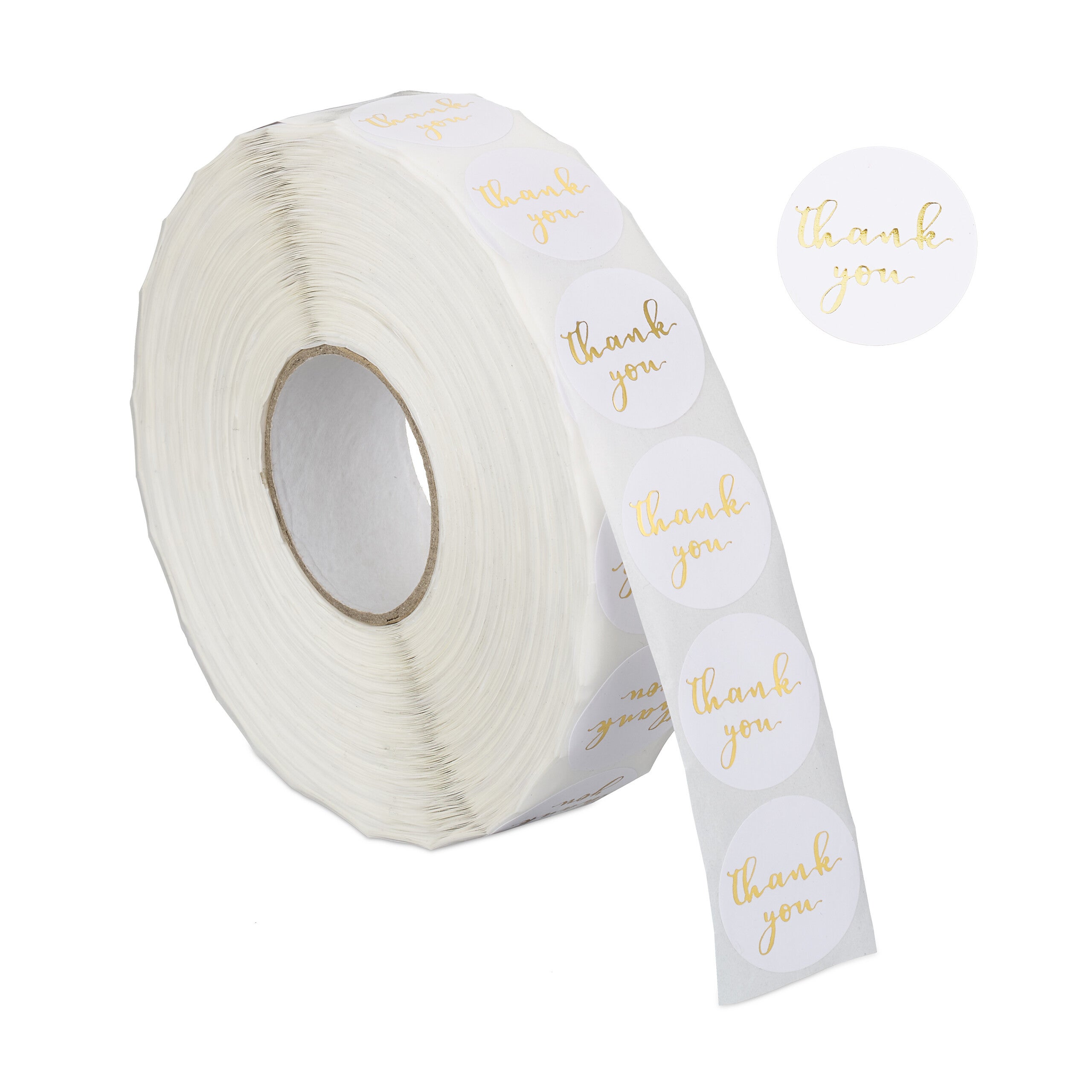 Relaxdays Rouleau étiquettes « Thank you », 2500 pièces, autocollants ...