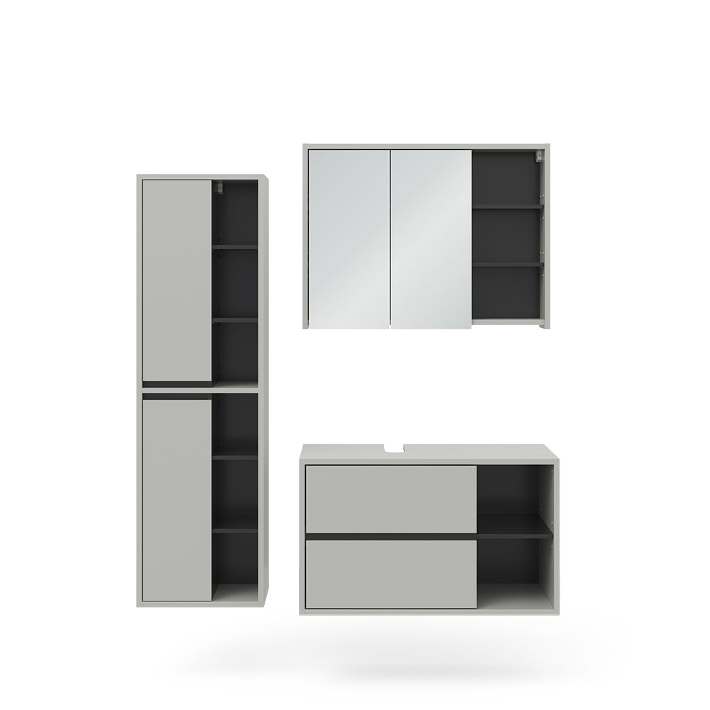 Vicco Ensemble de meubles Viola, Gris, 3 parties | Leroy Merlin