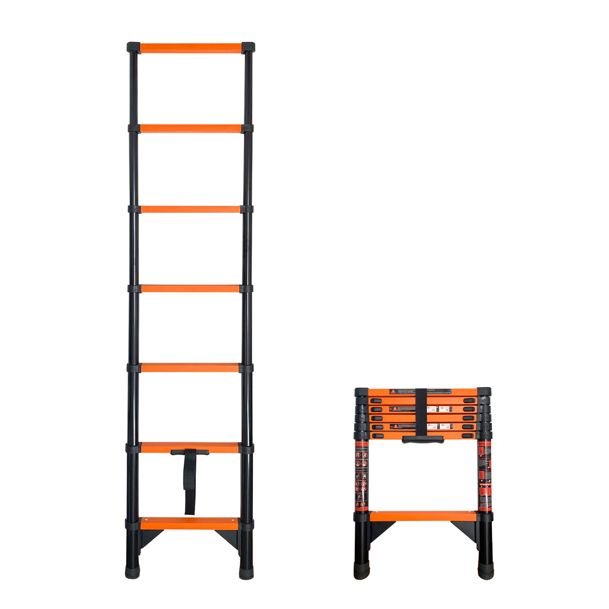 Échelle télescopique extensible en acier carbone Nyana Tools – 2 m ...