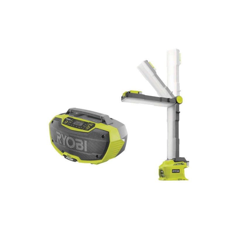 Pack RYOBI Radio d'atelier stéréo 18V One+ R18RH-0 - Lampe led ...