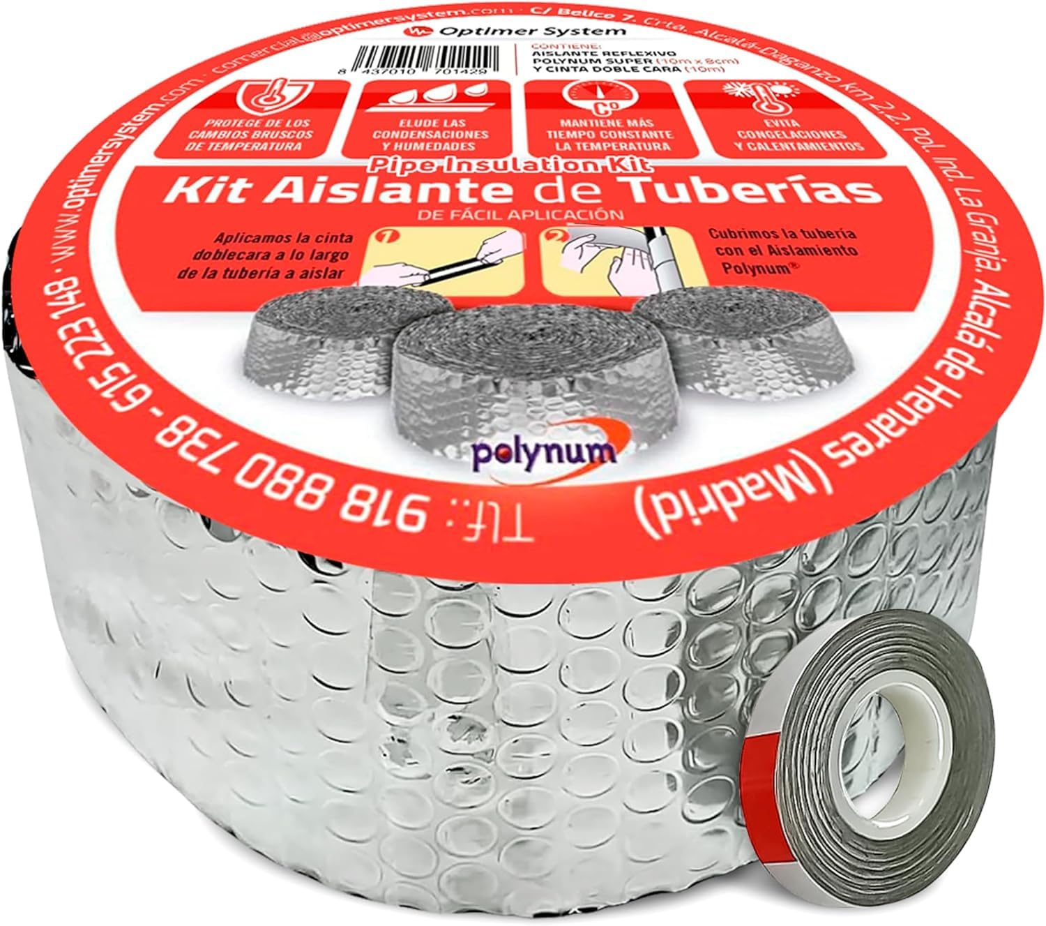 Nastro isolante termico in alluminio per tubi freddi/calore, con nastro ...