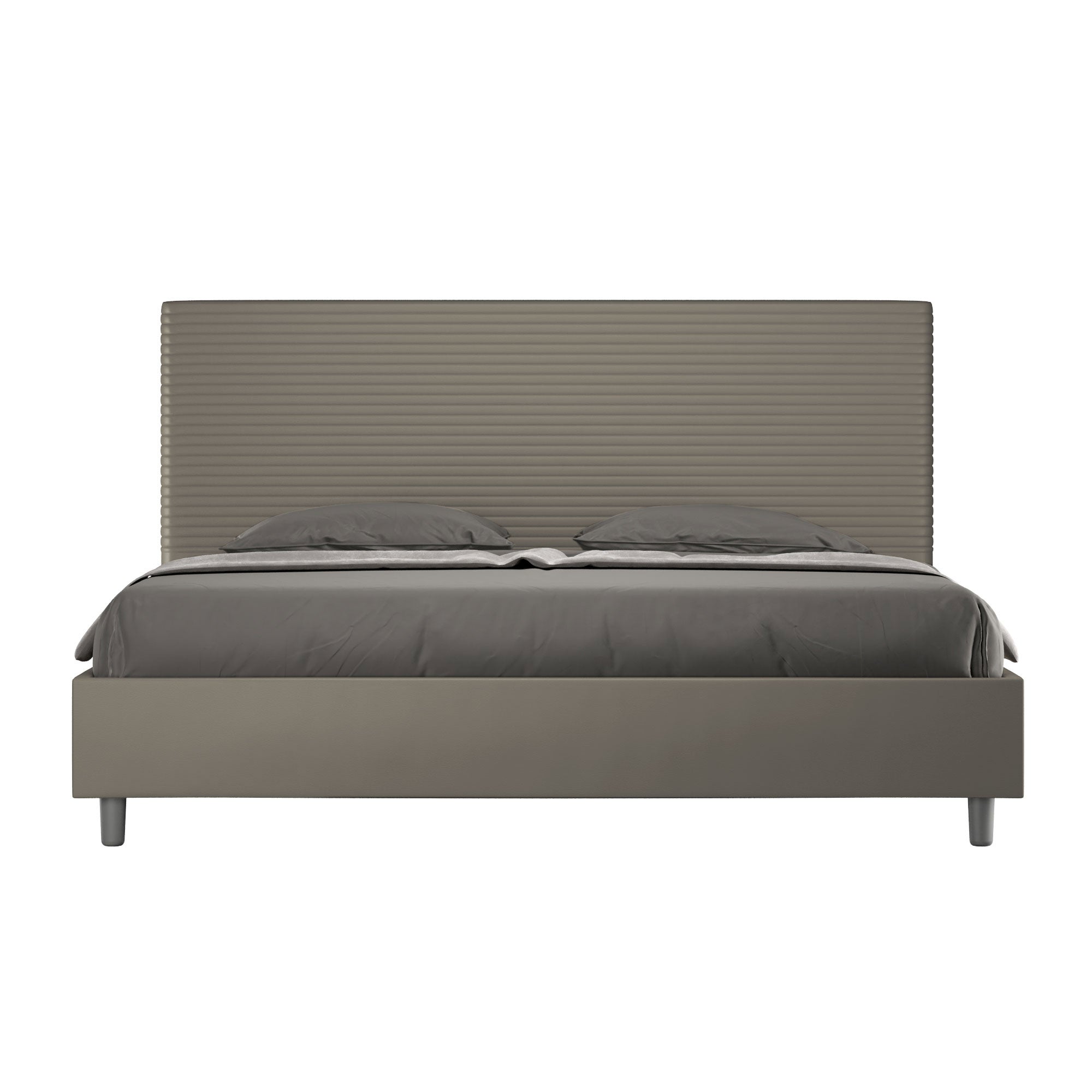 Lit Focus sans sommier rembourré 180x200 simili cuir cappuccino | Leroy ...