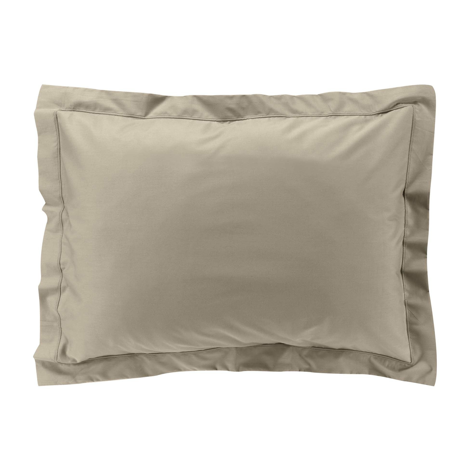 Taie d’oreiller volant plat – 50 x 70 cm – percale unie 78 fils – point ...
