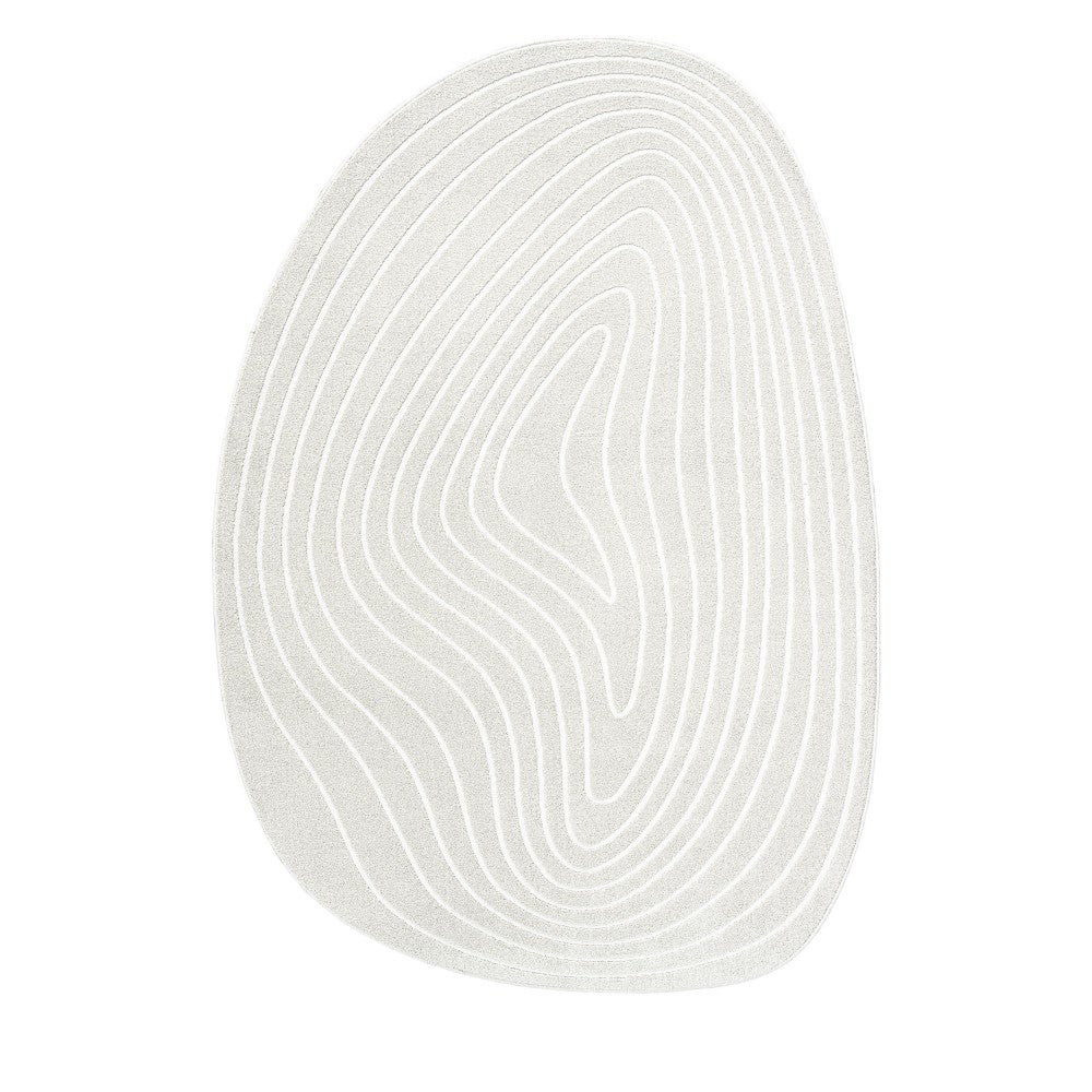 Elliott I - Tapis contemporain de forme organique - Écru - 160x230cm ...