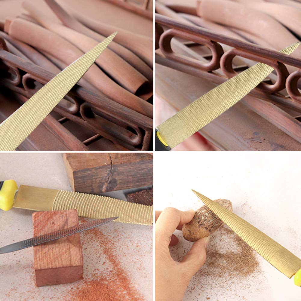 Lima de carpintería, lima de madera cónica dorada, herramienta de ...
