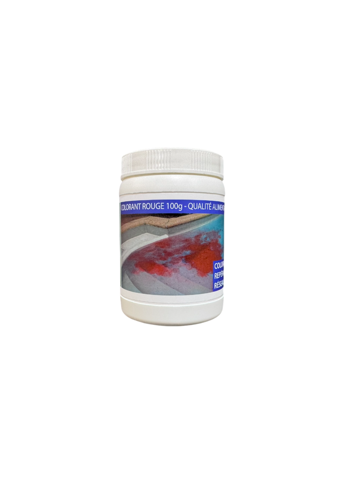 VISIO TECH - Colorant rouge 100g en pot, poudre soluble dans l'eau ...