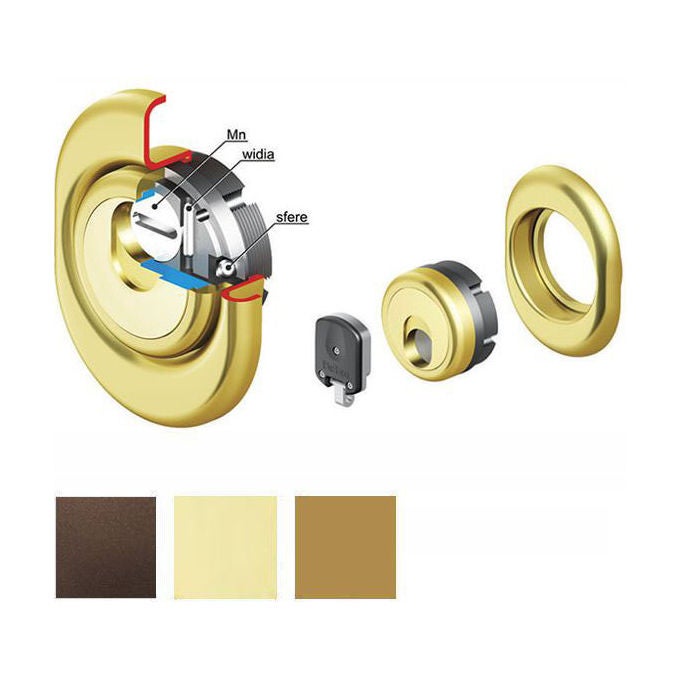 Disec Protettore Monolito Magnetico 31mm Ottone Lucido 3g3mb | Leroy Merlin