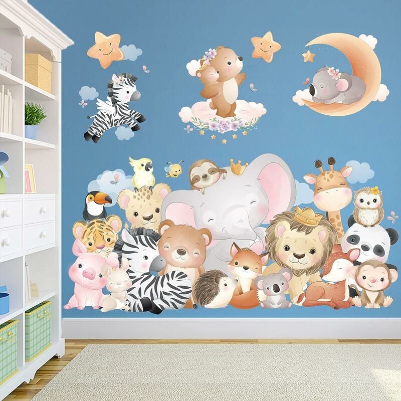 Stickers Muraux Enfants Autocollant Mural Bebe Chambre Décoration ...
