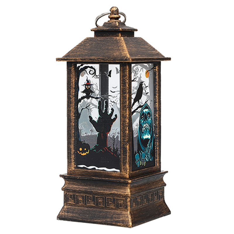 Lanterne LED Halloween, guirlande lumineuse motifs sorcière chauve ...