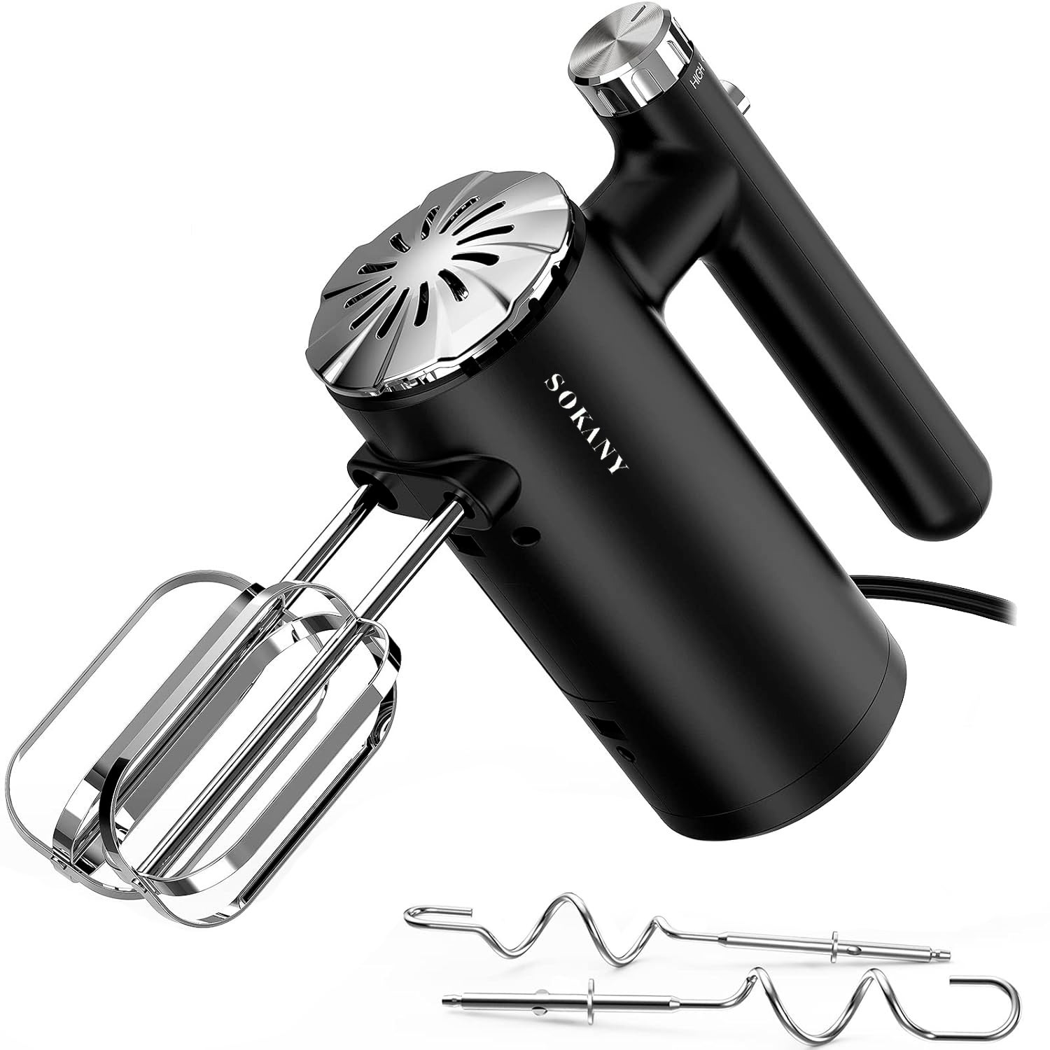 Batteur à main Pro 500w, 5 vitesses, fouets pour mélanger et pétrir ...