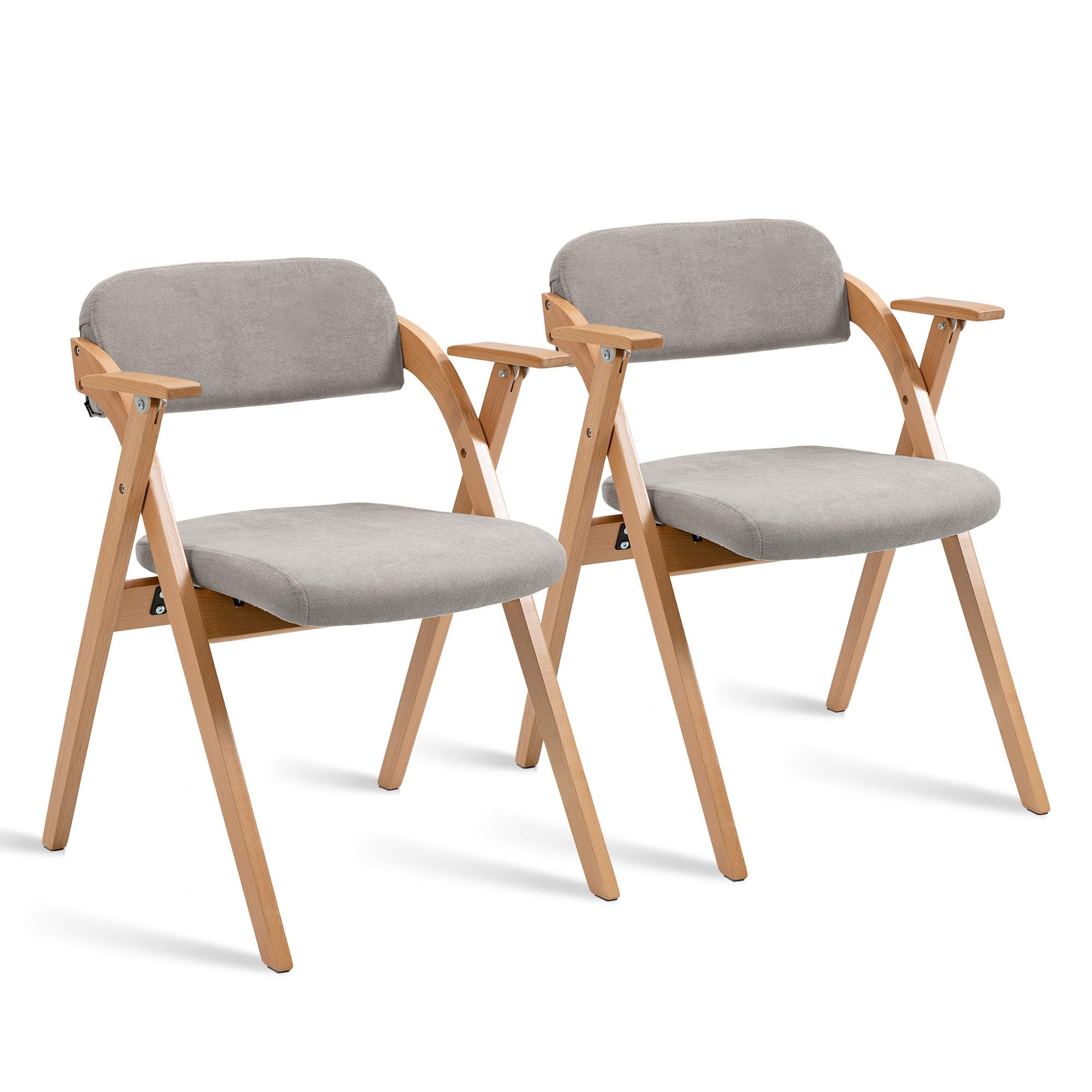 Chaises Pliantes avec Accoudoirs, Lot de 2 Chaises de Salle à Manger ...