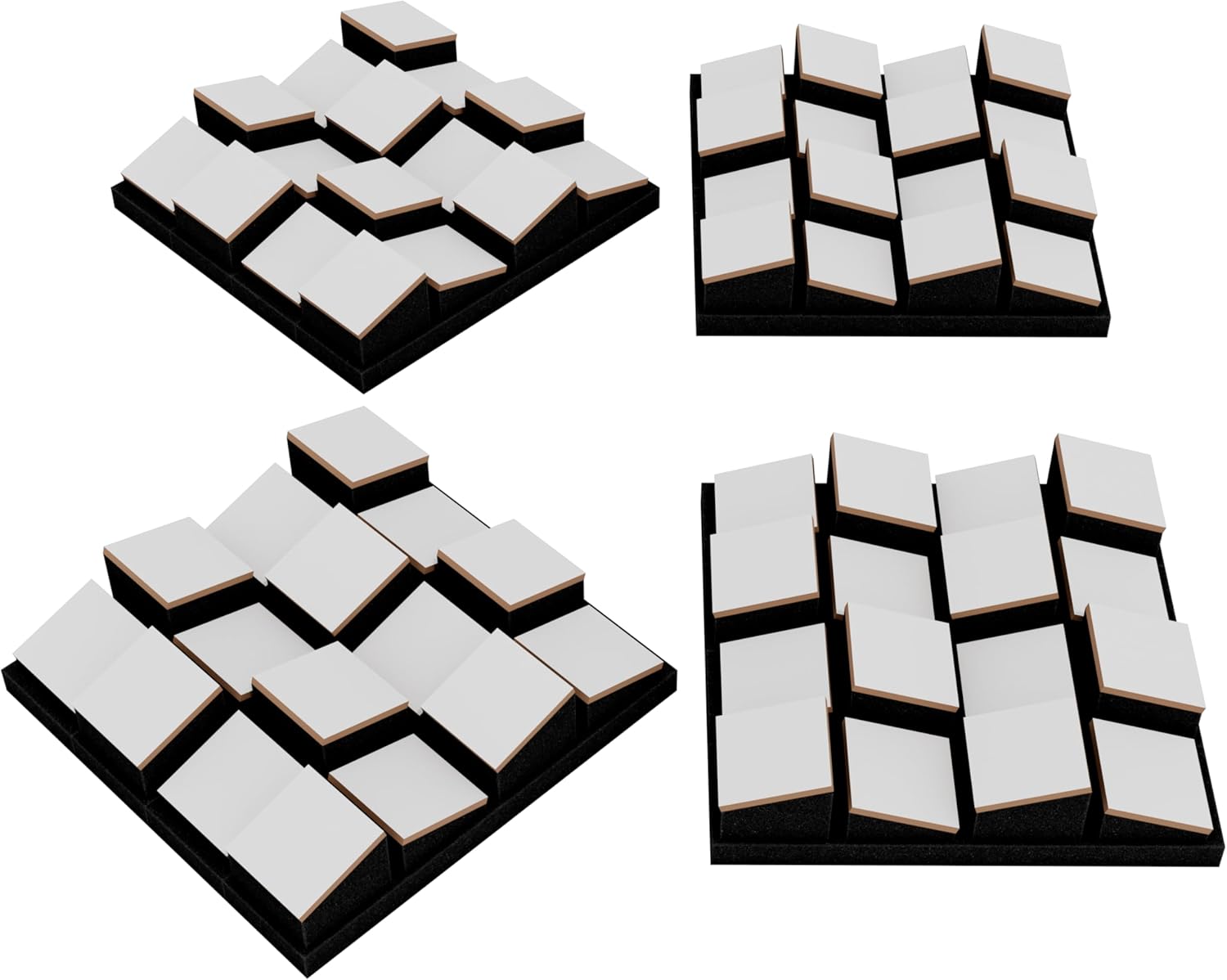 Lot de 4 panneaux acoustiques diffuseurs sonores | Aspect sans couture ...