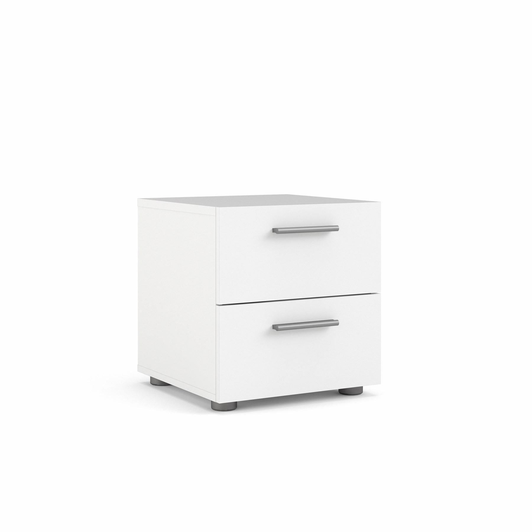 Pepe Table de nuit, largeur 40 cm, hauteur 42 cm, blanc. | Leroy Merlin