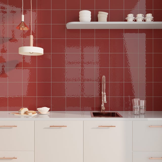Azulejo rojo: fácil limpieza y resistencia al desgaste
