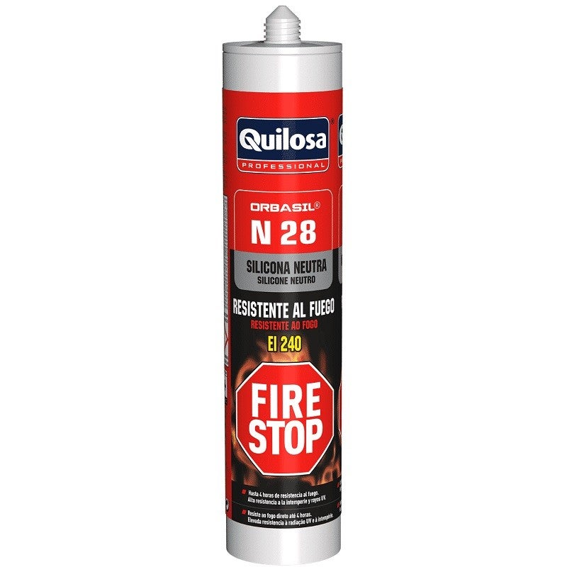 Silicona neutra rf-240 fire-stop 300ml gris perla | Leroy Merlin