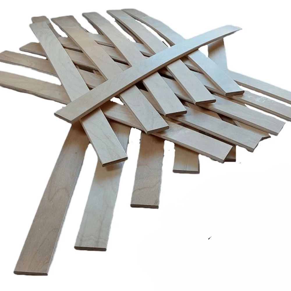 30 lattes pour sommier et lit 160x200 | Bois 7 plis | 780x53x8 mm ...