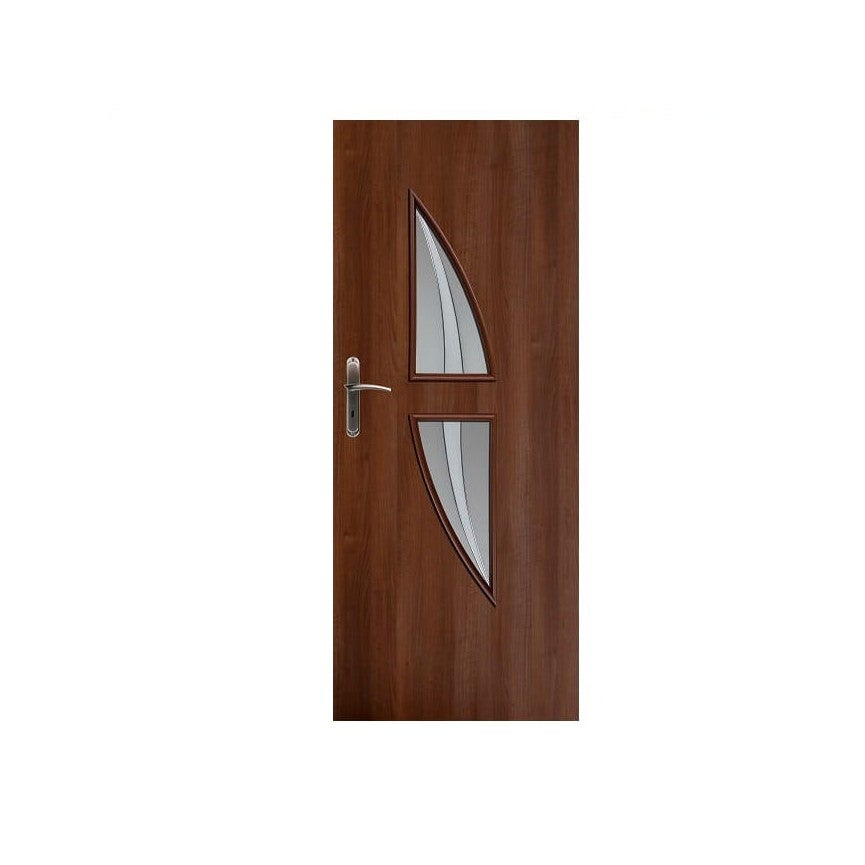 Porte d'intérieur vitrée MIZURI noyer - Largeur porte: 90 cm | Leroy Merlin