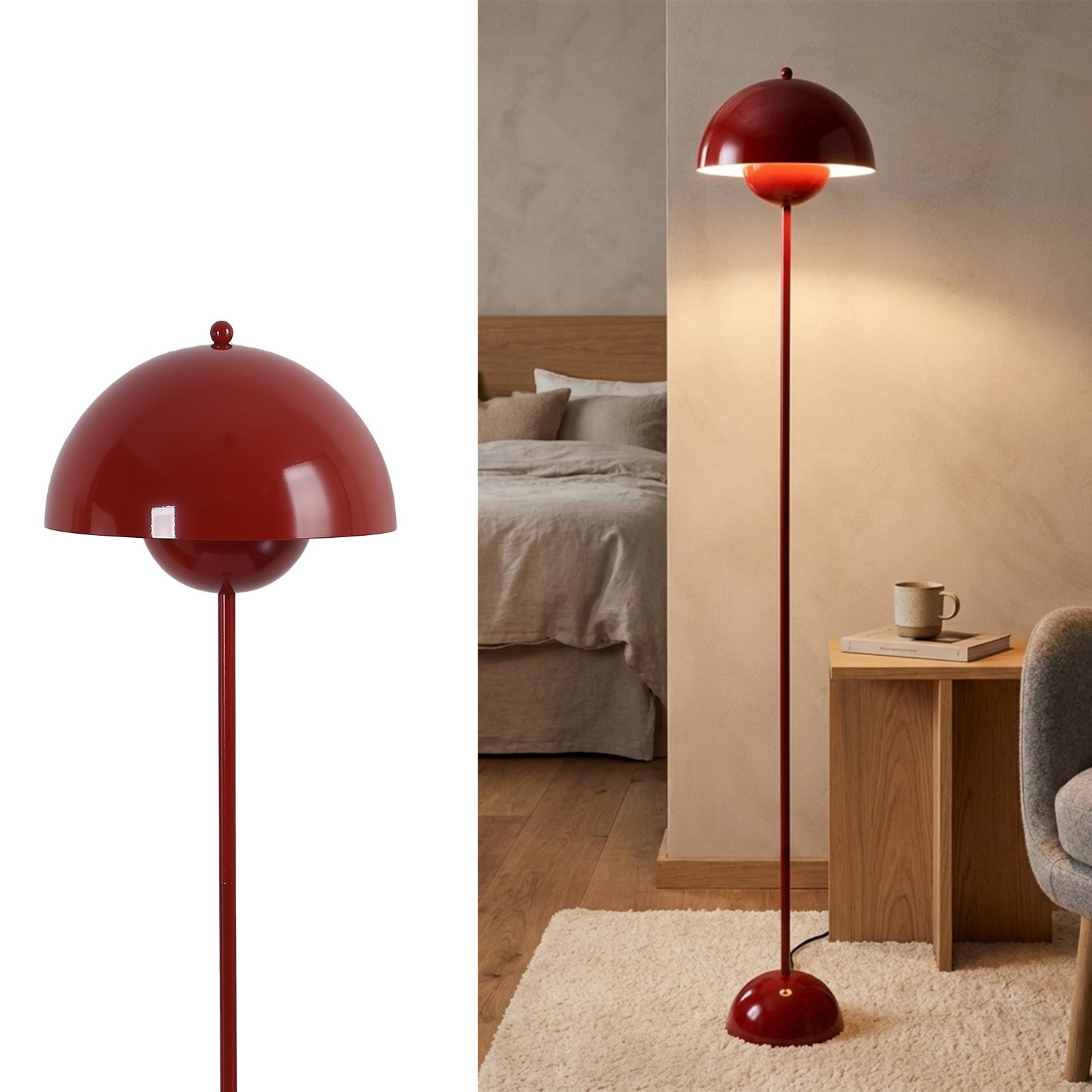 Lámpara de Pie de Diseño Nórdico Burbudeo y base Parabólica Casquillo ...
