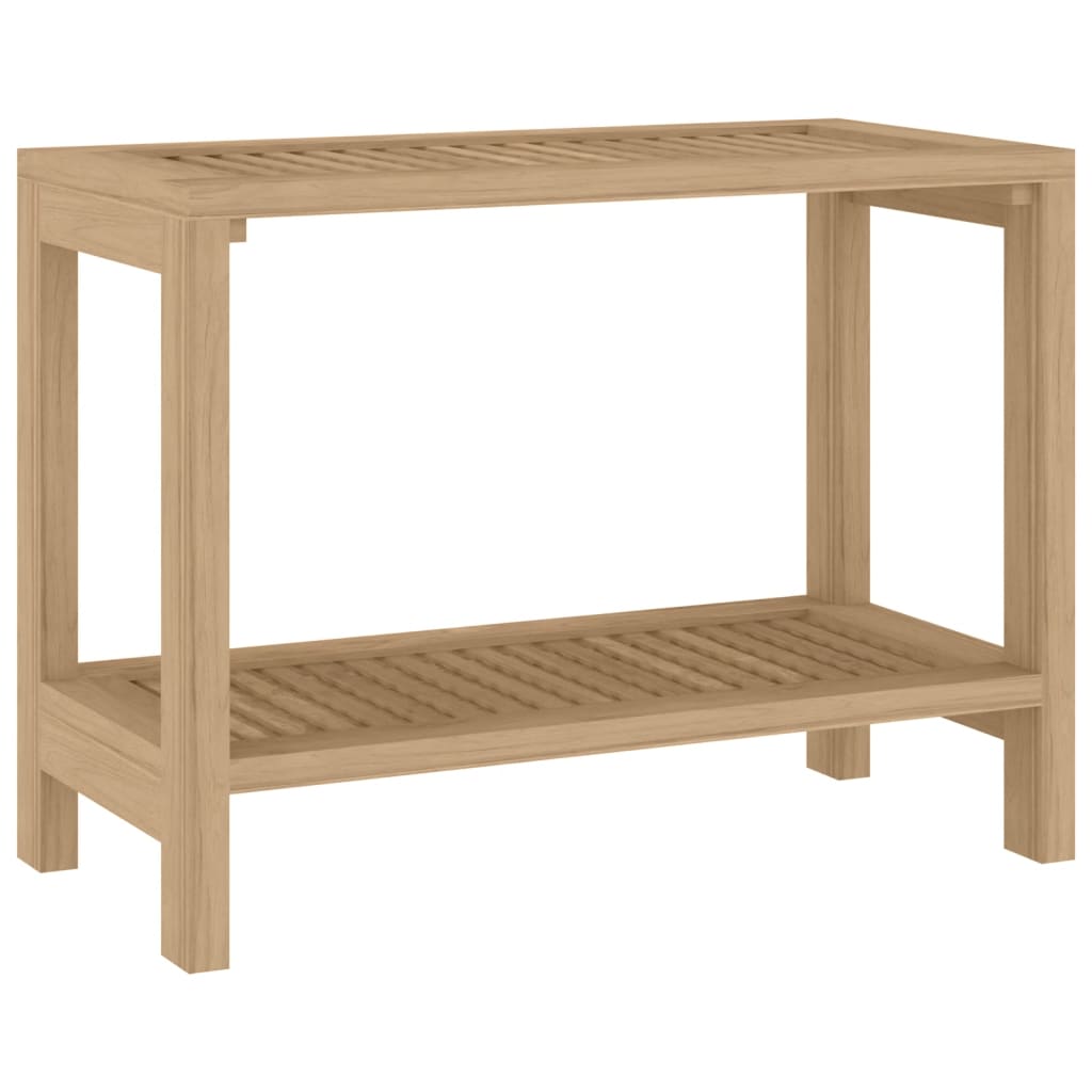 Table d'appoint de salle de bain en bois de teck massif 60x30x45 cm ...