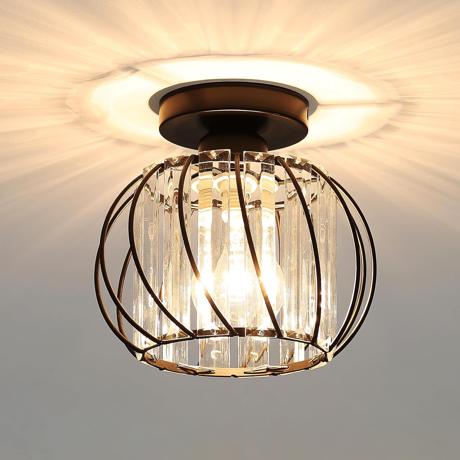 Plafonnier Moderne en Cristal LED Lustre Luminaires , Lampe de Plafond ...