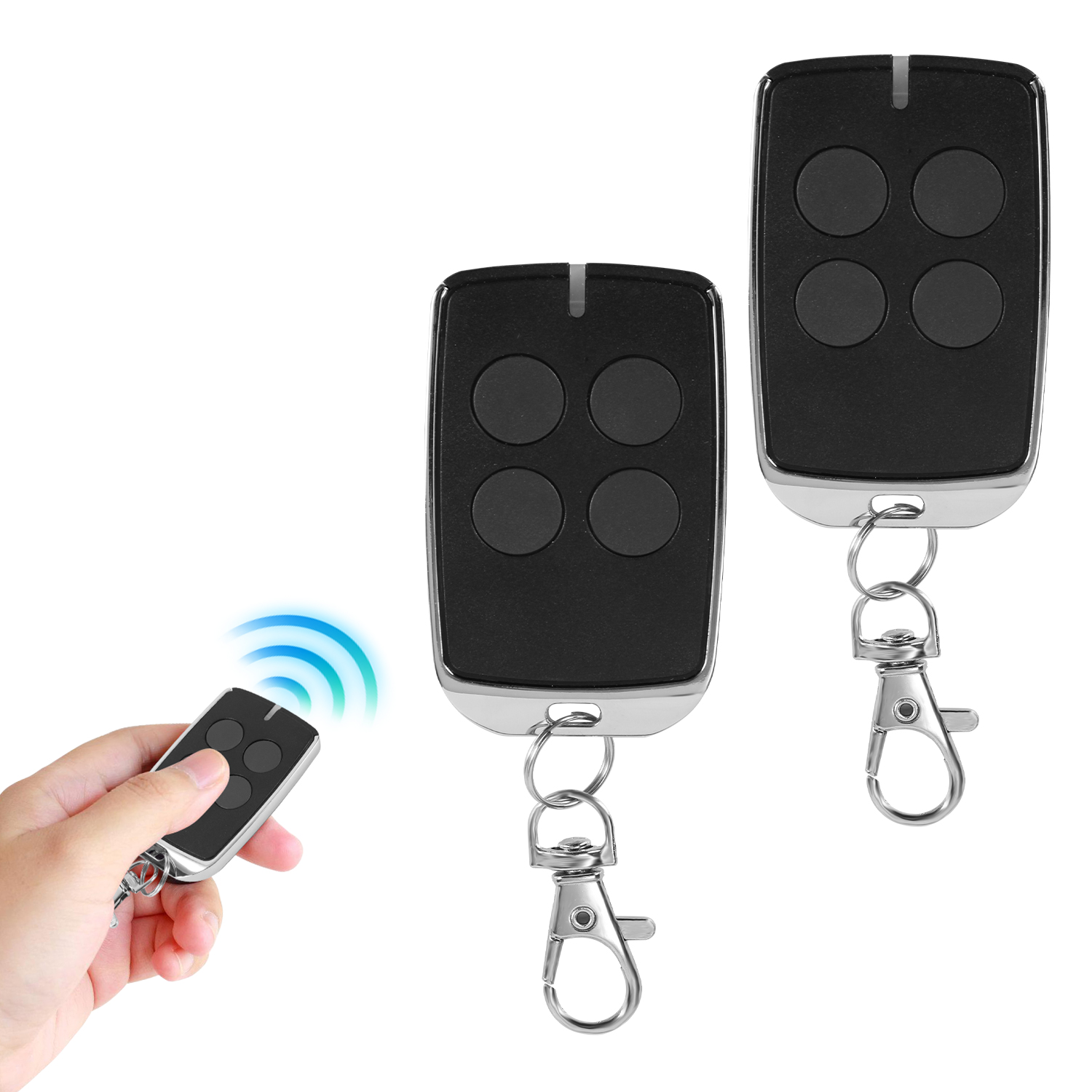 Lot de 2 Télécommande portail universelle, fréquence 433.92 MHz pour ...