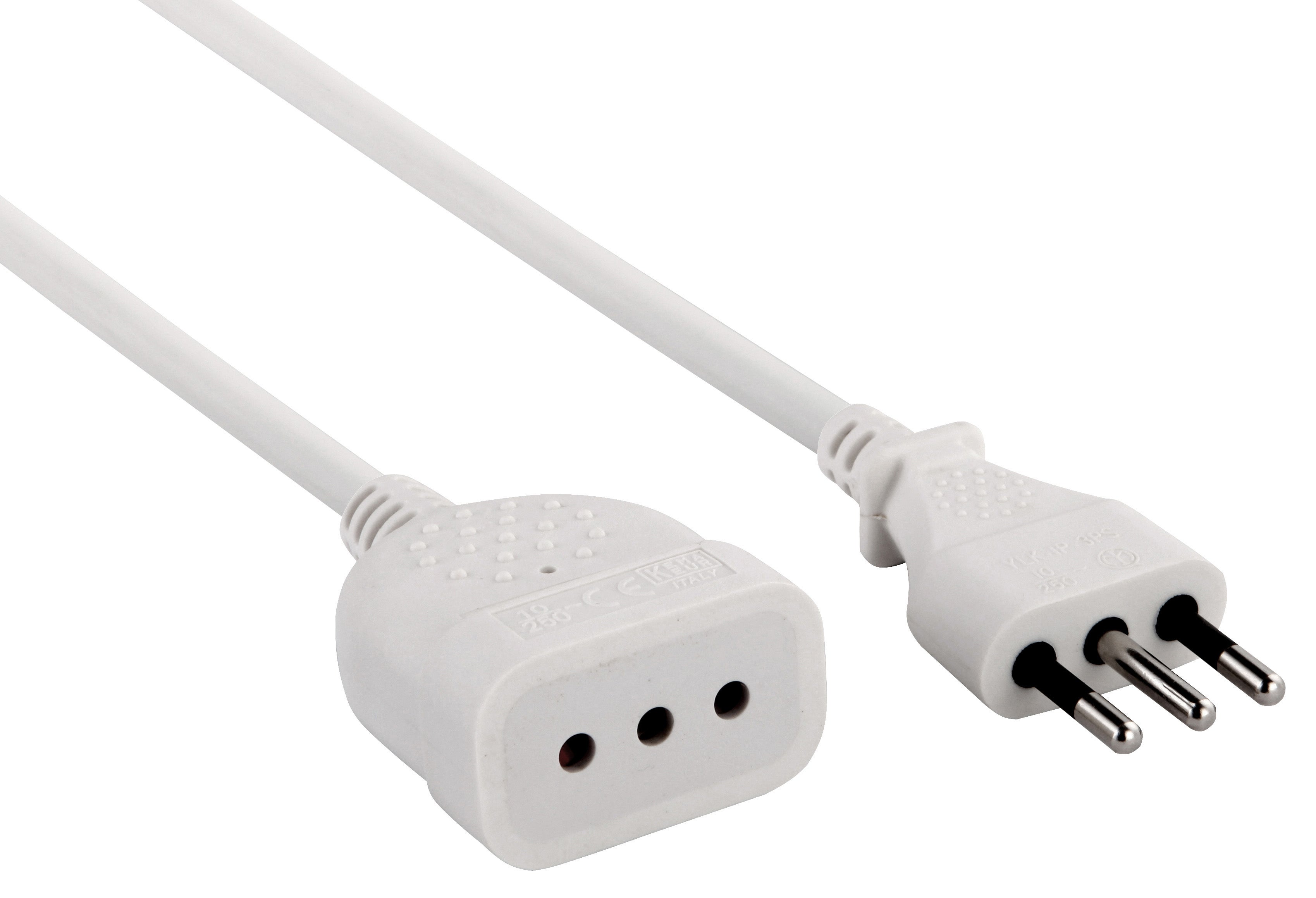 RALLONGE LINÉAIRE 3M SECTION 3X0,75 10A BLANC | Leroy Merlin