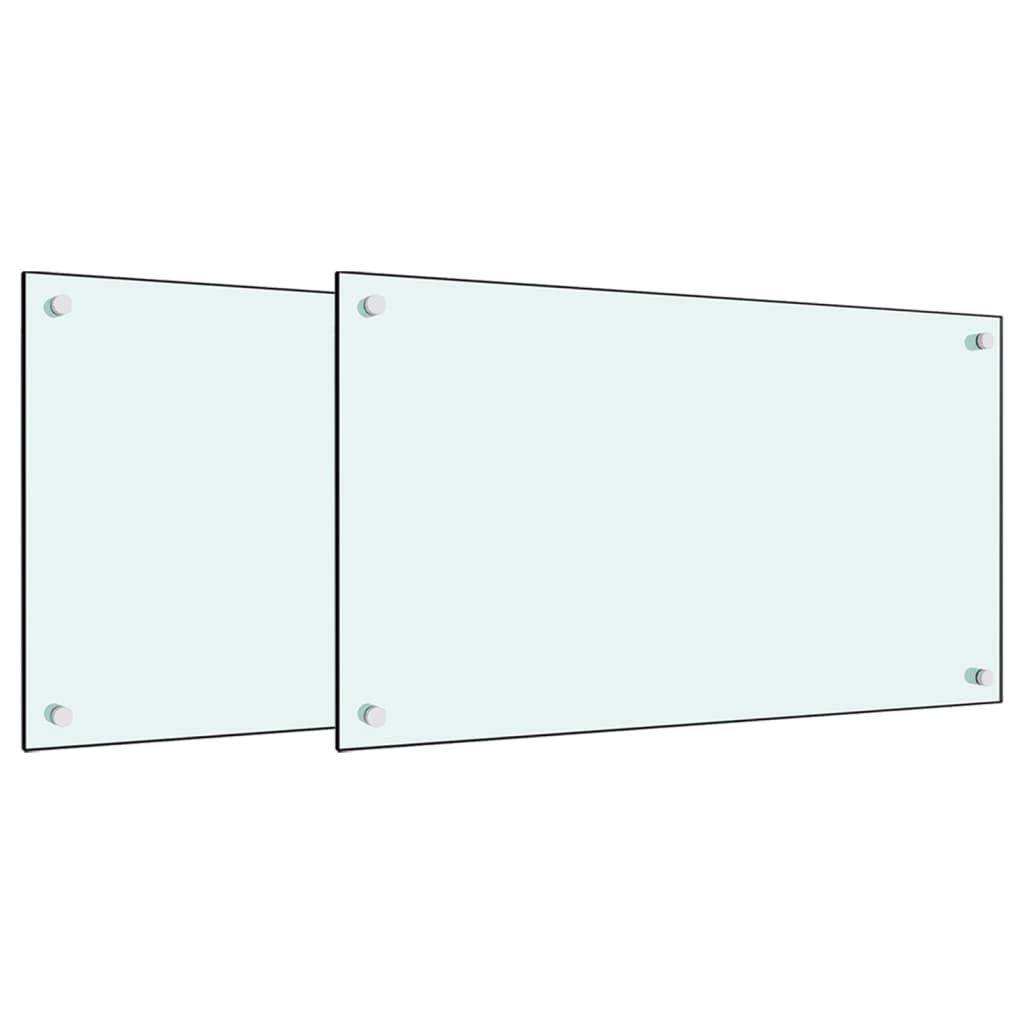 Salpicaderos de cocina 2 uds vidrio templado blanco 70x40 cm | Leroy Merlin