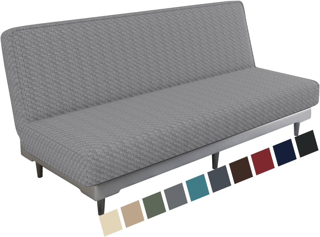 Funda Elástica para Sofá Cama Funda para Sofá de Clic Clac 3 Plazas sin Brazos Protector de ...