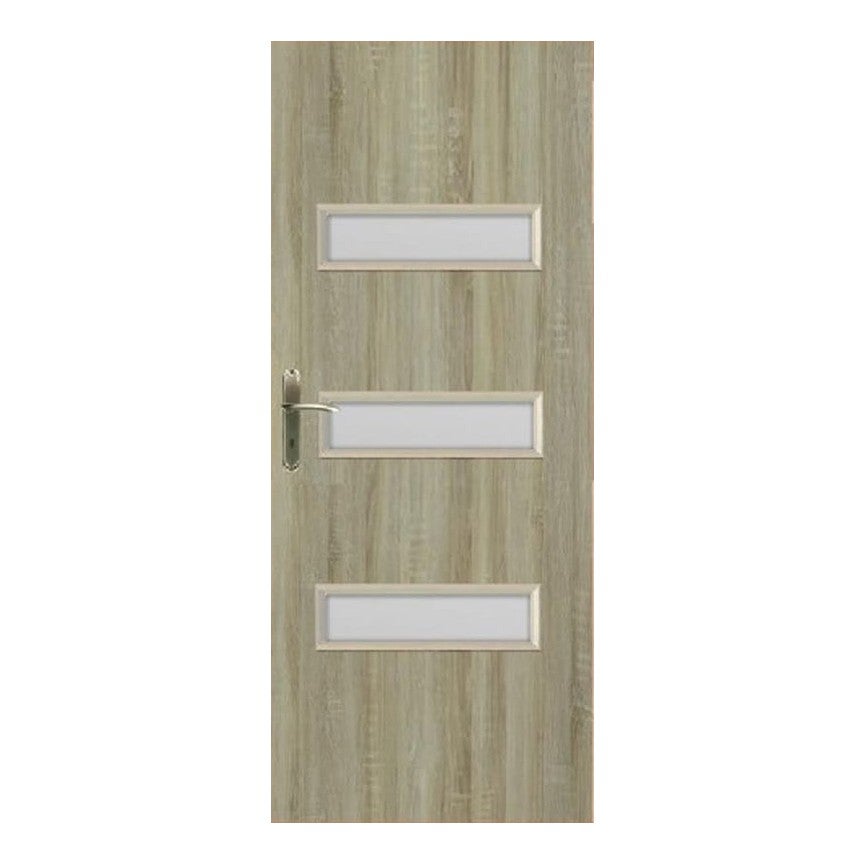 Puerta de interior CENT roble trufa - Sentido de la apertura: Derecha ...