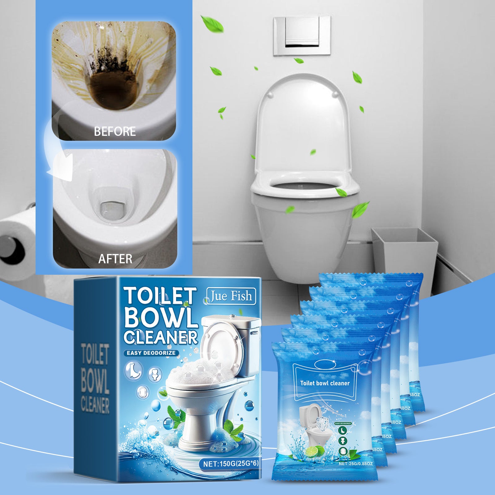 Poudre nettoyante pour toilettes, poudre nettoyante ménagère pour ...