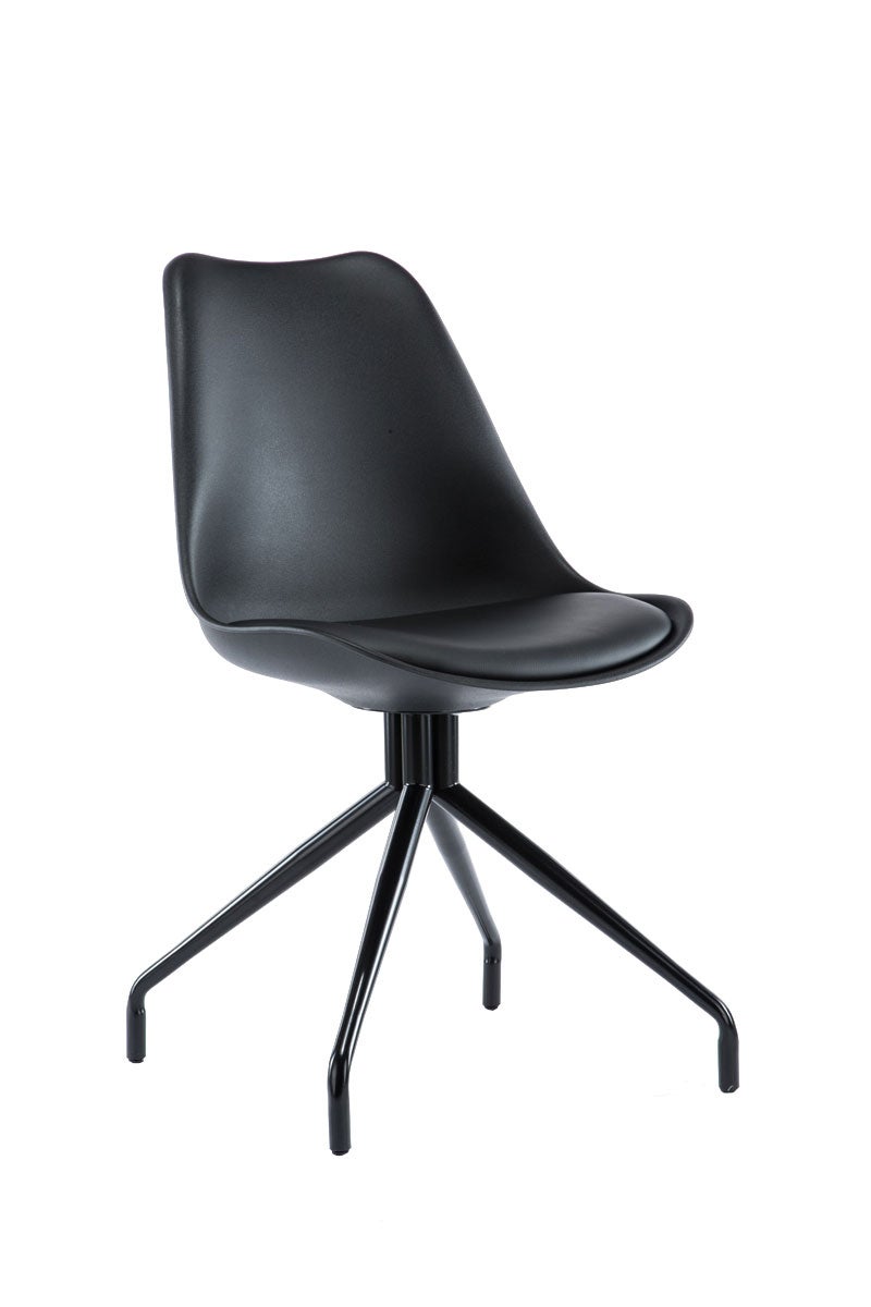 Chaise visiteur Spider noir/noir | Leroy Merlin