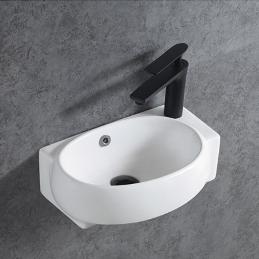 BERNSTEIN - Lavabo pequeño de cerámica KW198 - 42x28x15cm - blanco ...