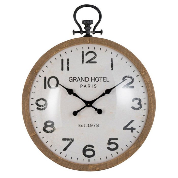 Reloj redondo de vidrio natural de 73.5x92x19.5 cm | Leroy Merlin