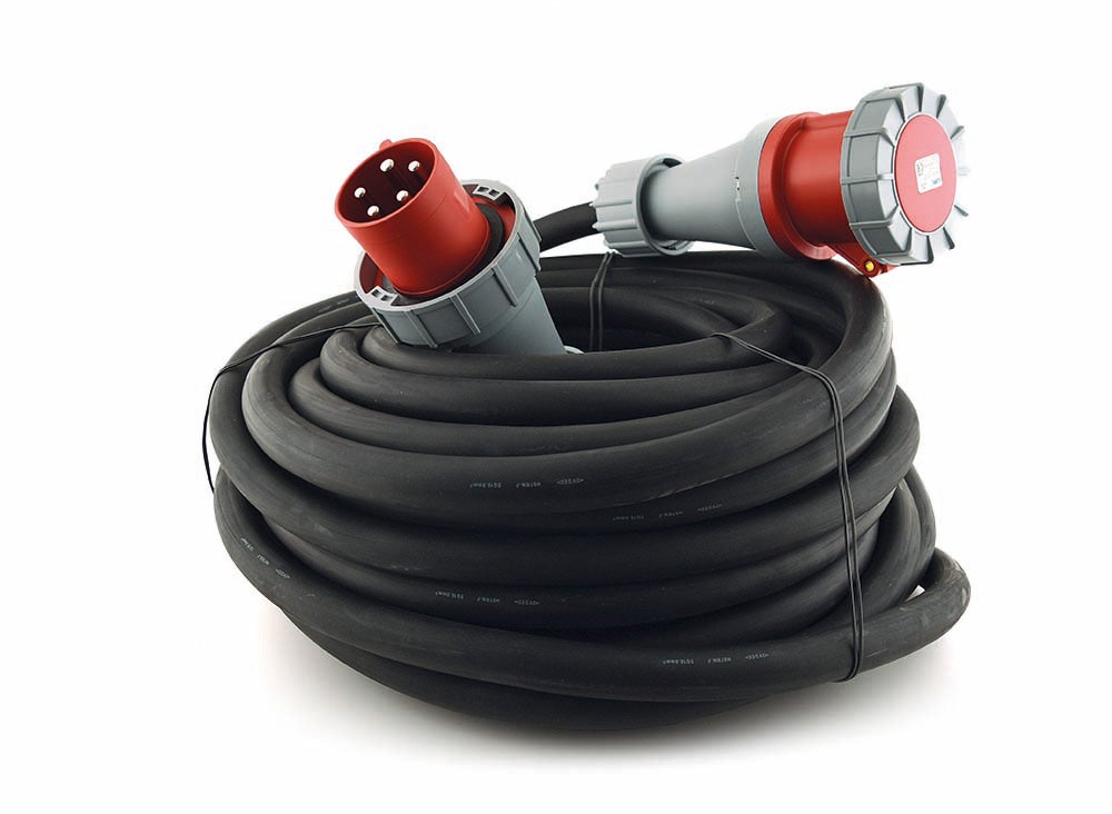 Rallonge néoprène EN 60309 - 25m - 400V-64A - 3P+N+T Repamine | Leroy ...