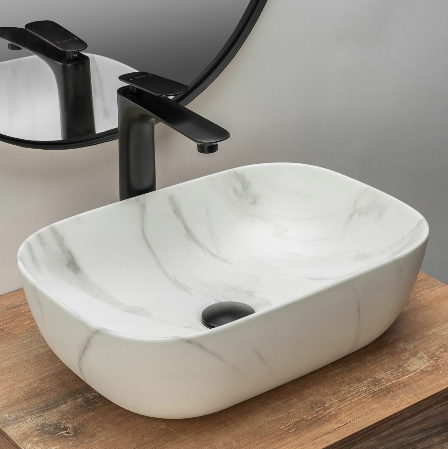 LAVABO SOBRE ENCIMERA REA BELINDA MARBLE MATT | Leroy Merlin