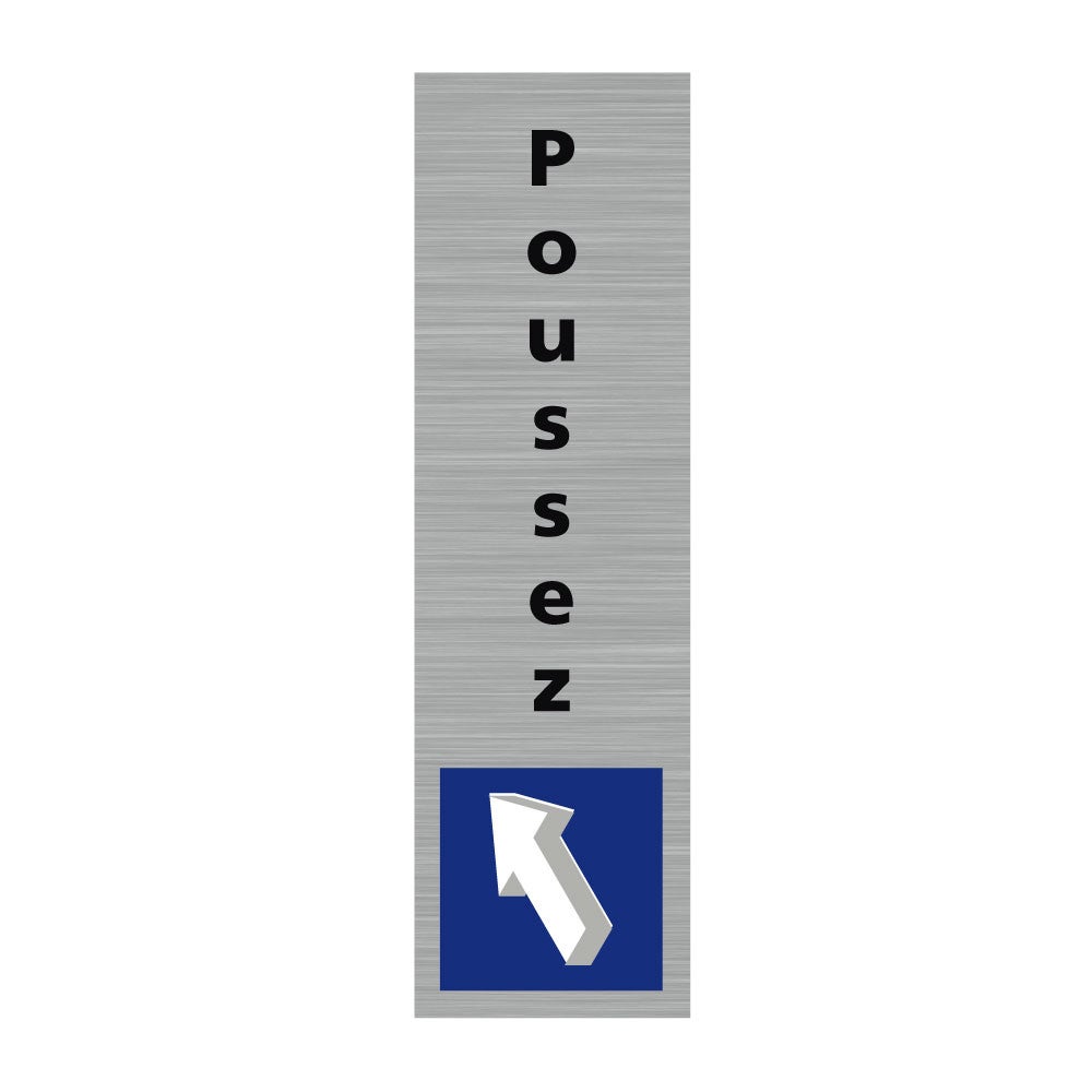 Pictogramme Poussez (Q0398) Matière Adhesif | Leroy Merlin
