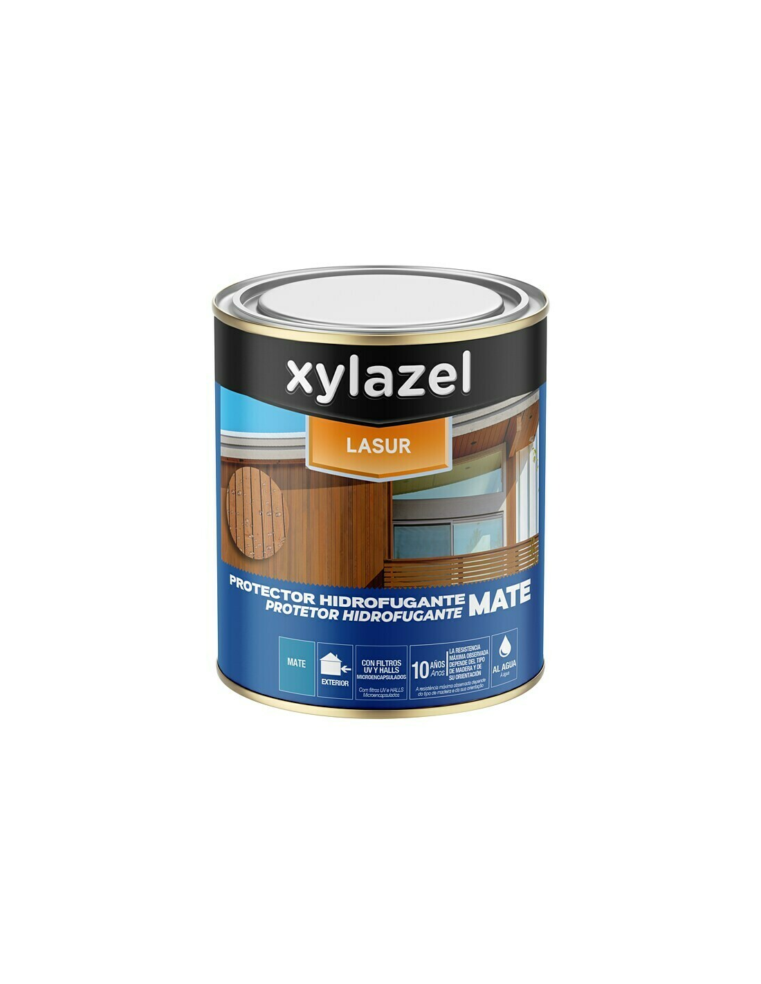 Xylazel Lasur Hidrofugante Mate Al Agua 2,5 Lt (Teca) | Leroy Merlin