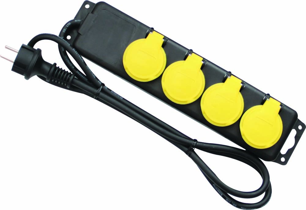 Bloc multiprise étanche 4 prises 2P+T Cordon H05RR-F 3G1,5mm² - 1,5m ...