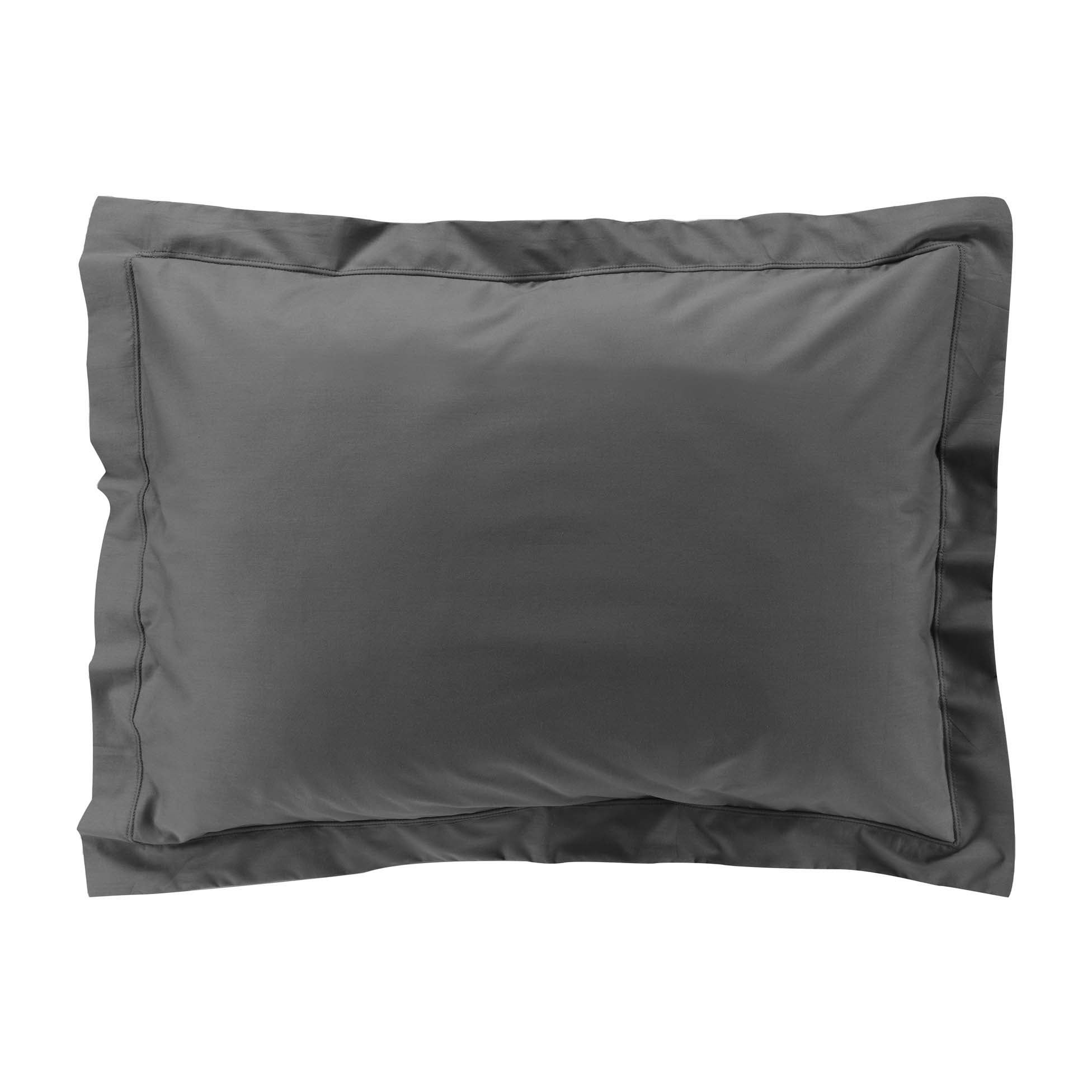 Taie d’oreiller volant plat – 50 x 70 cm – percale unie 78 fils – point ...