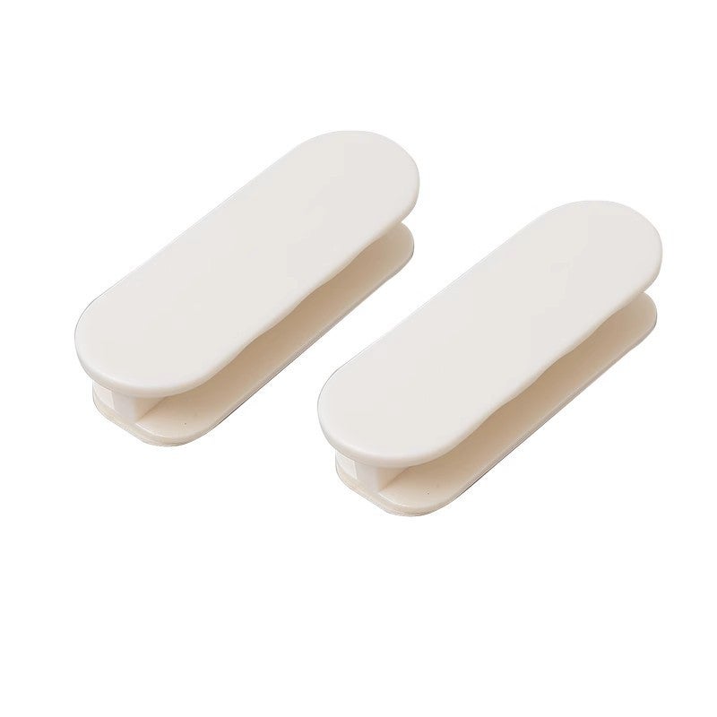 Lot de 2 poignées autocollantes en plastique blanc pour armoires ...