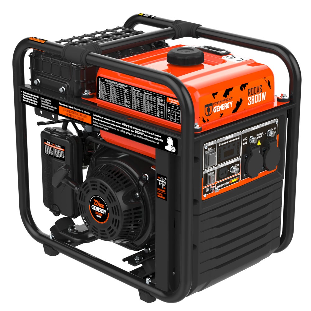 Groupe électrogéne inverter GENERGY RODAS 3800W Démarrage électrique ...