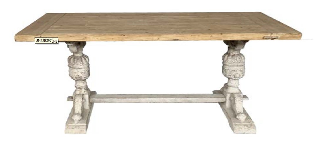 Table à manger en sapin 200x90x78 naturel vieilli | Leroy Merlin