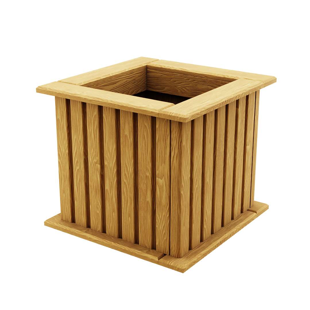 Bac à fleurs en bois BOGATECO | Boîte à plantes | Pot de fleur 25 x 25 ...