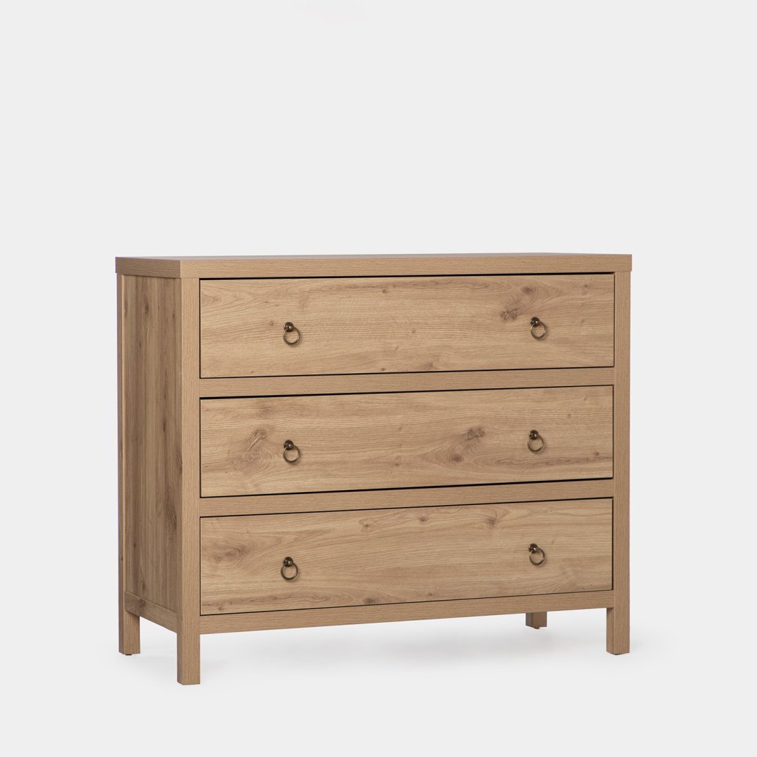 Commode 3 tiroirs en bois couleur naturelle Livorno | Leroy Merlin