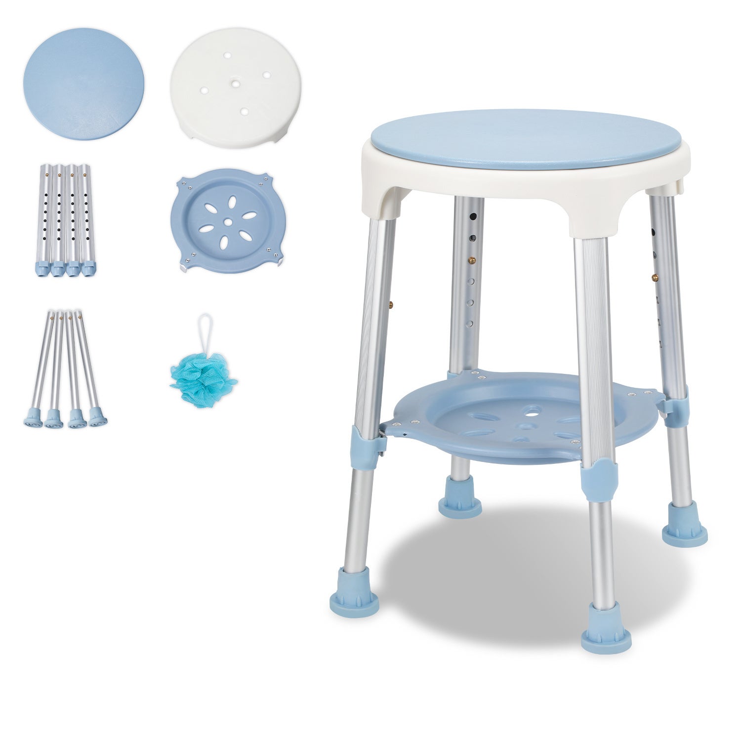Chaise de douche rotative, structure stable, rotation fluide et ...