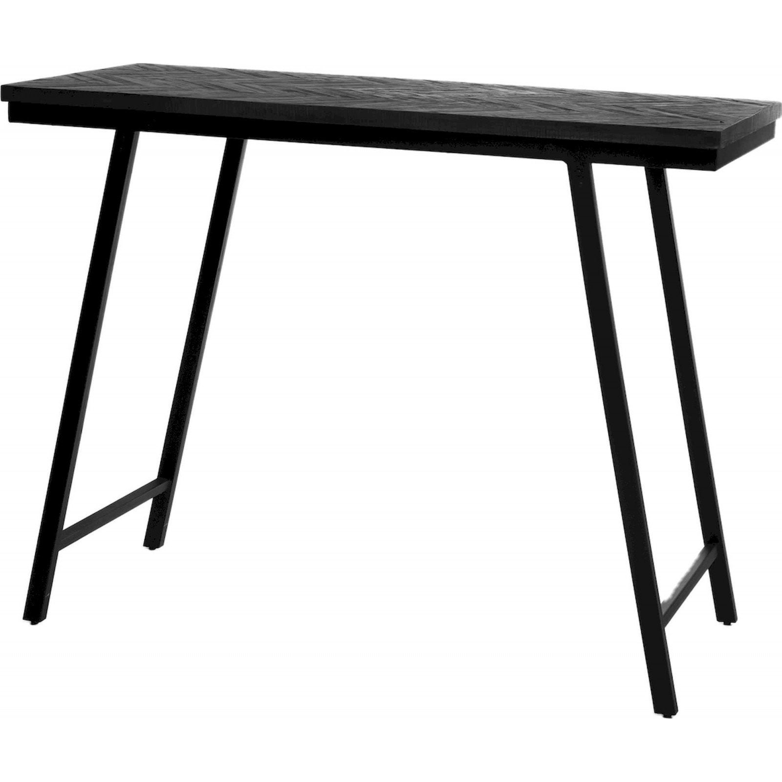 Table Chevron Bazar Bizar en bois et fer 140 x 60 x 103 cm Noir | Leroy ...